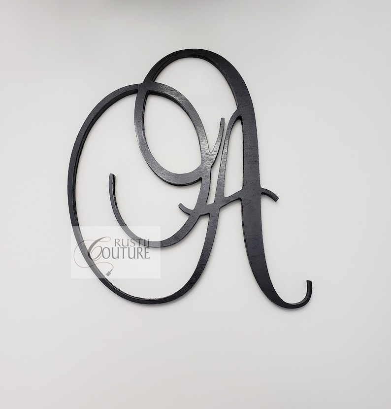 Curved Font Wood Letters Small and Large Wooden Letters - Etsy