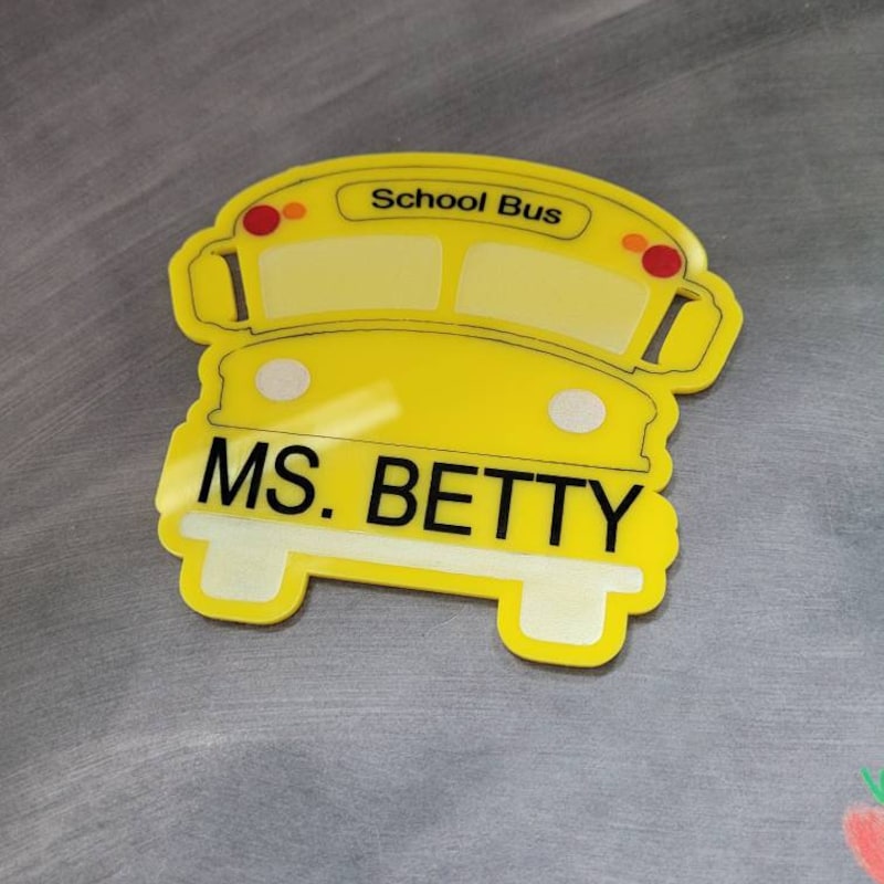 Name Badge With Buses - Etsy