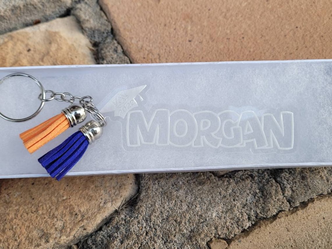 Acrylic Personalized Graduation Keychain for High School and College ...