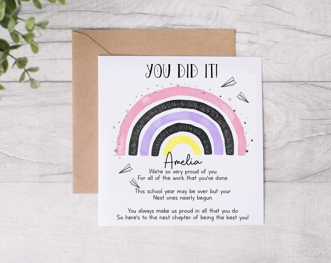 End of Year Card School Card Leavers Card Personalised - Etsy