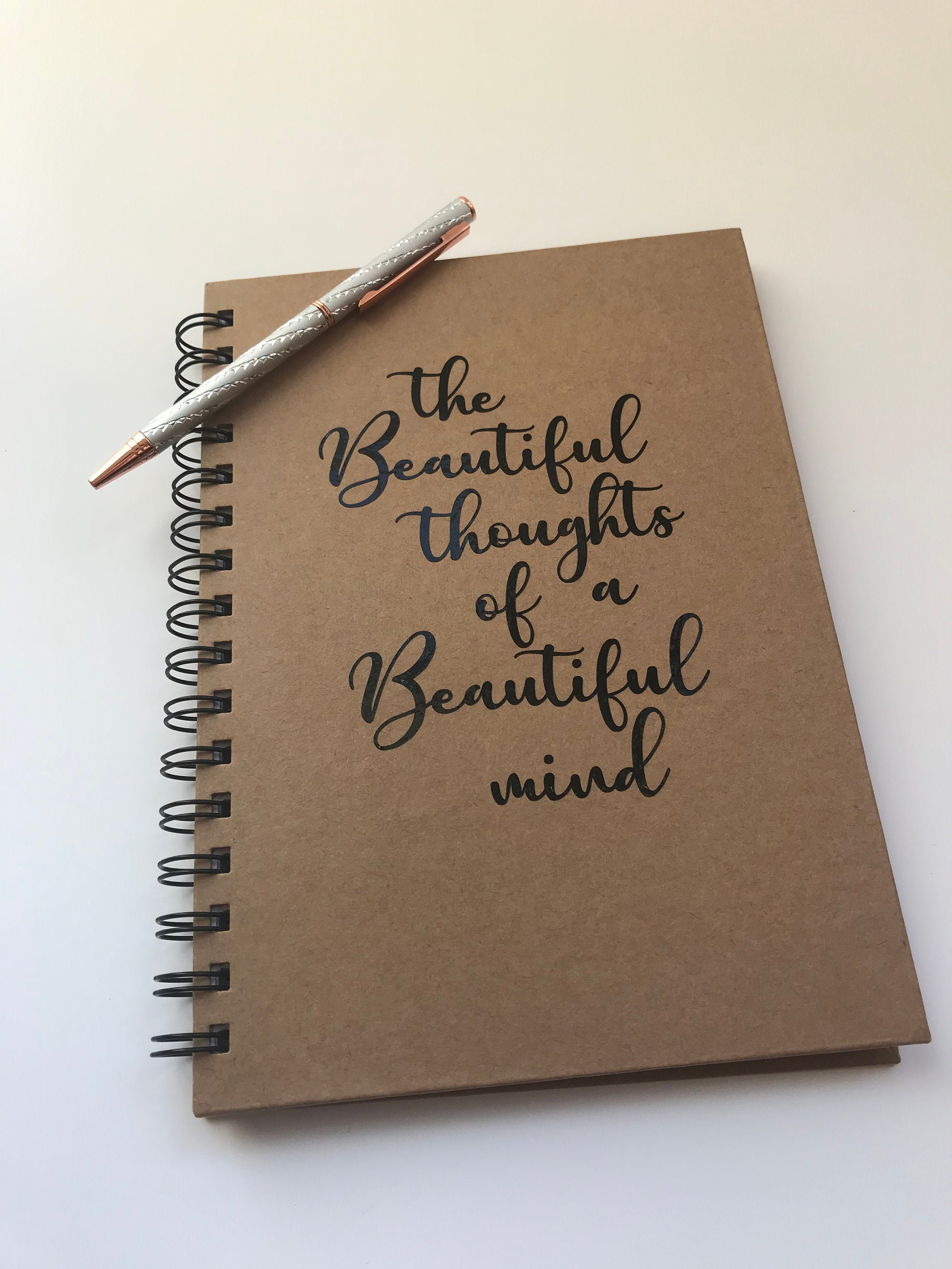 Personalised Diary Beautiful Thoughts A5 Personalised Spiral - Etsy