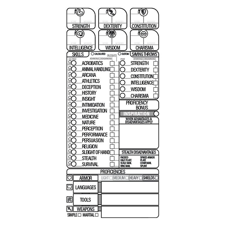 Character Sheet 5e: Warlock Edition - Etsy