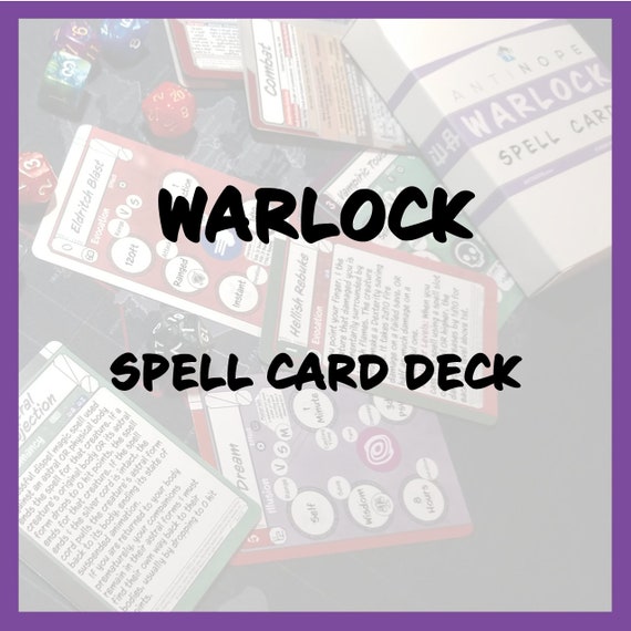 Warlock Spell Card Deck | Etsy