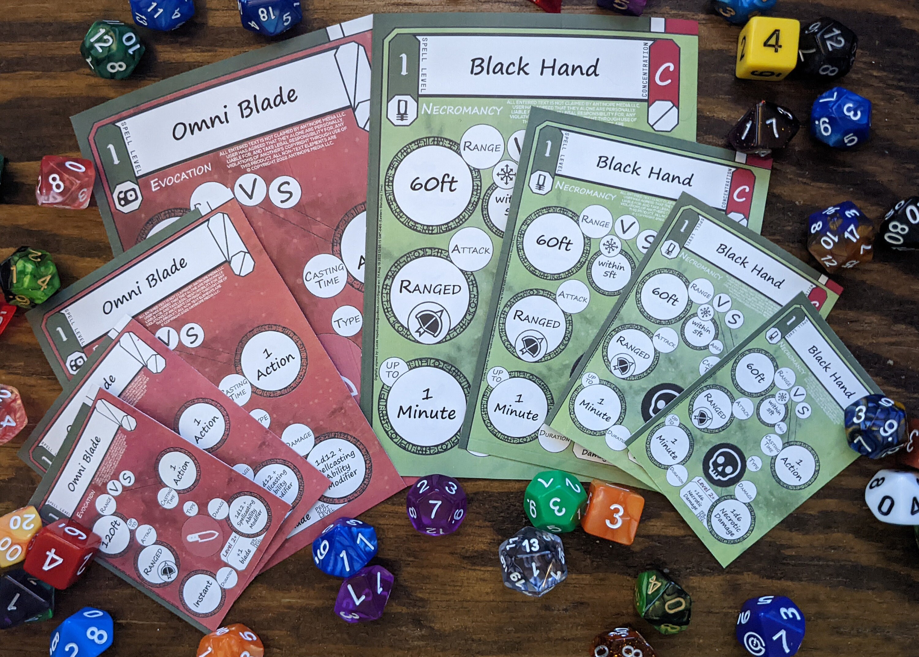 Printable & Custom Spell Cards 5e SRD5.1 Class Bonus - Etsy