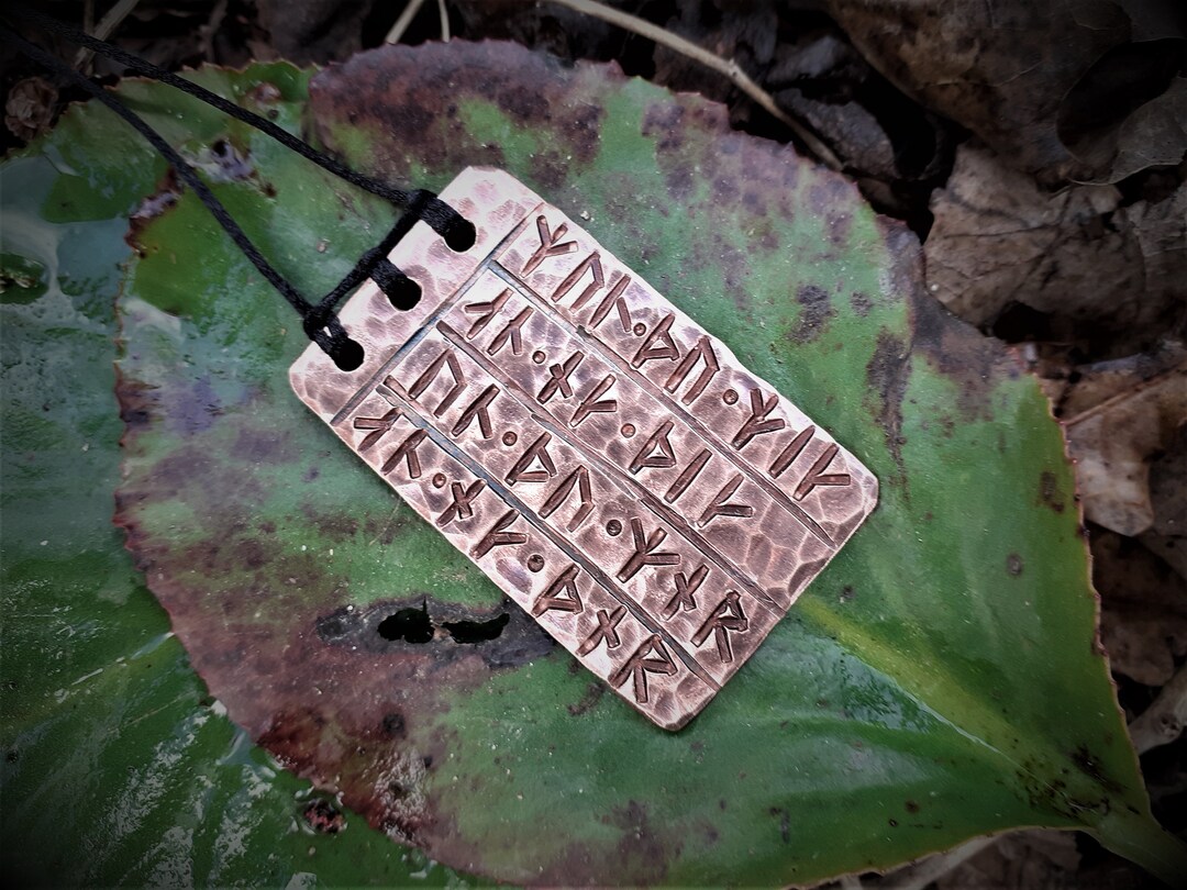 Viking Love Poem Charm - Forged Bronze Rune Amulet - Etsy