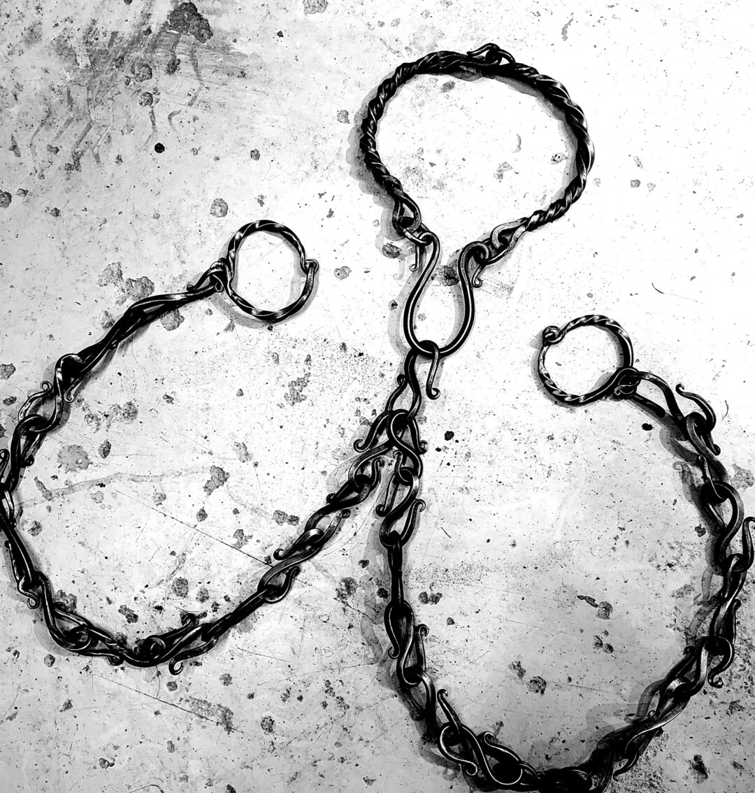 Baroque Hand Forged Cuffs and Collar Set - Etsy