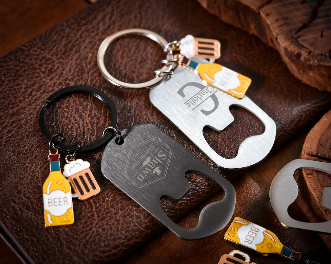 Unique Beer Bottle Opener Keychain - Custom Carving Gifts for Him ...
