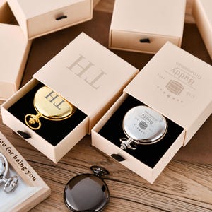 Personalized Pocket Watch Best Man Gifts, Custom Pocket Watch With ...