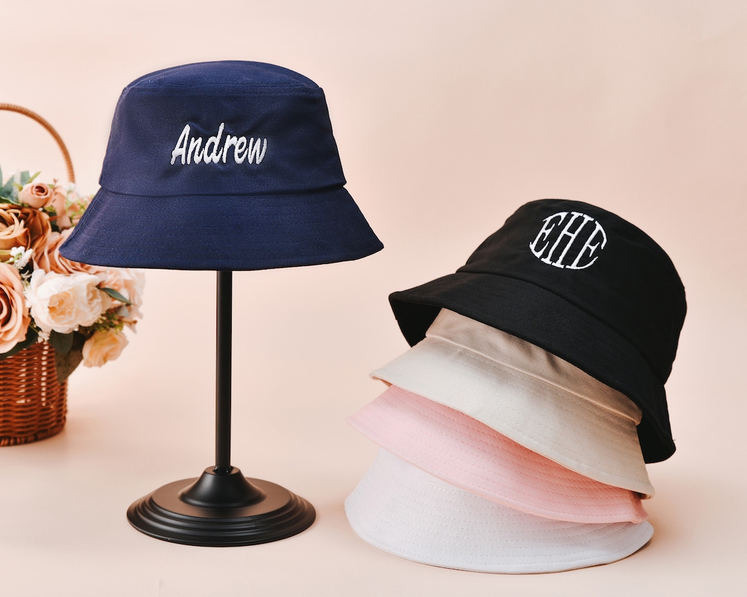 Embroidered Bridal Bucket Hat, Stylish Accessory for Bride and ...