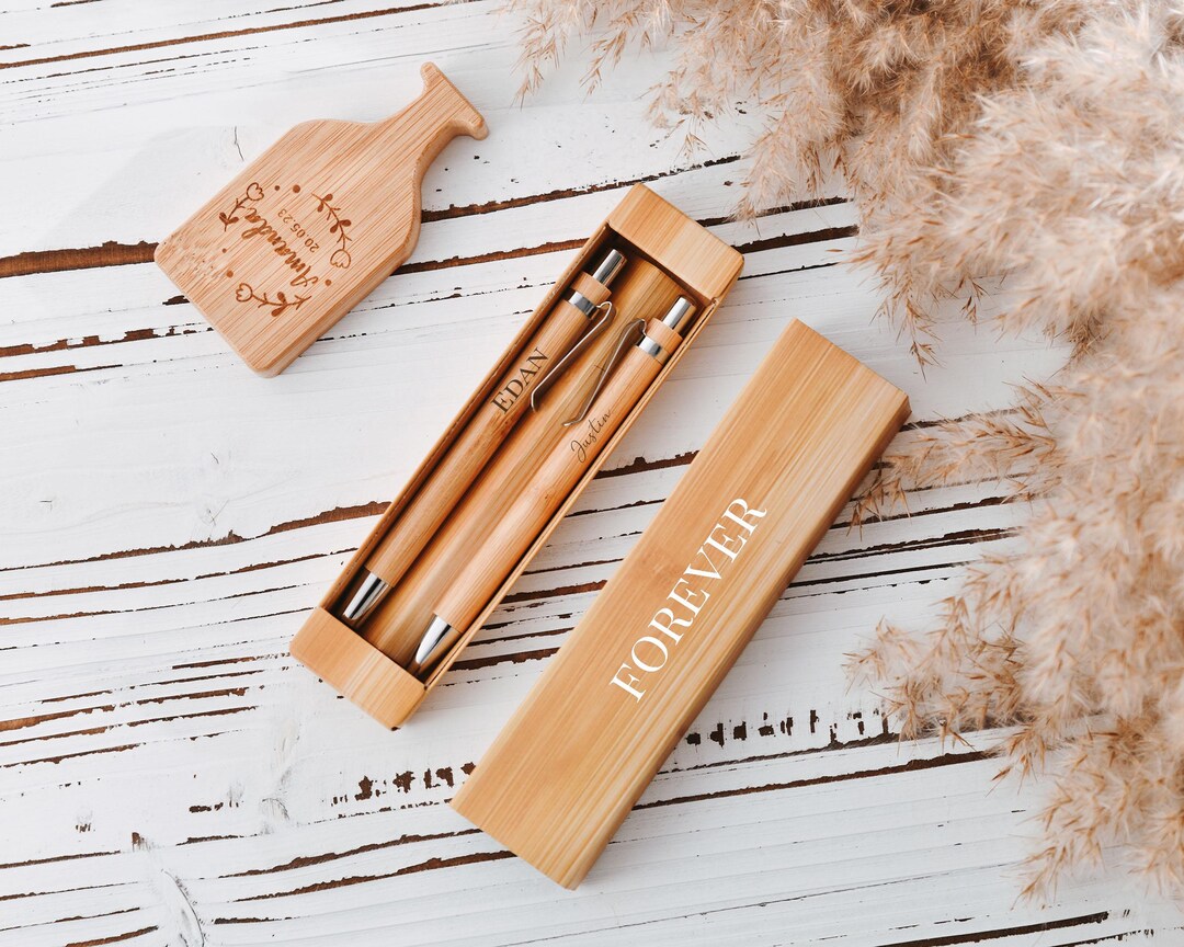 Custom Engraved Bamboo Pen - A Meaningful Gift for Loved Ones, Wedding ...