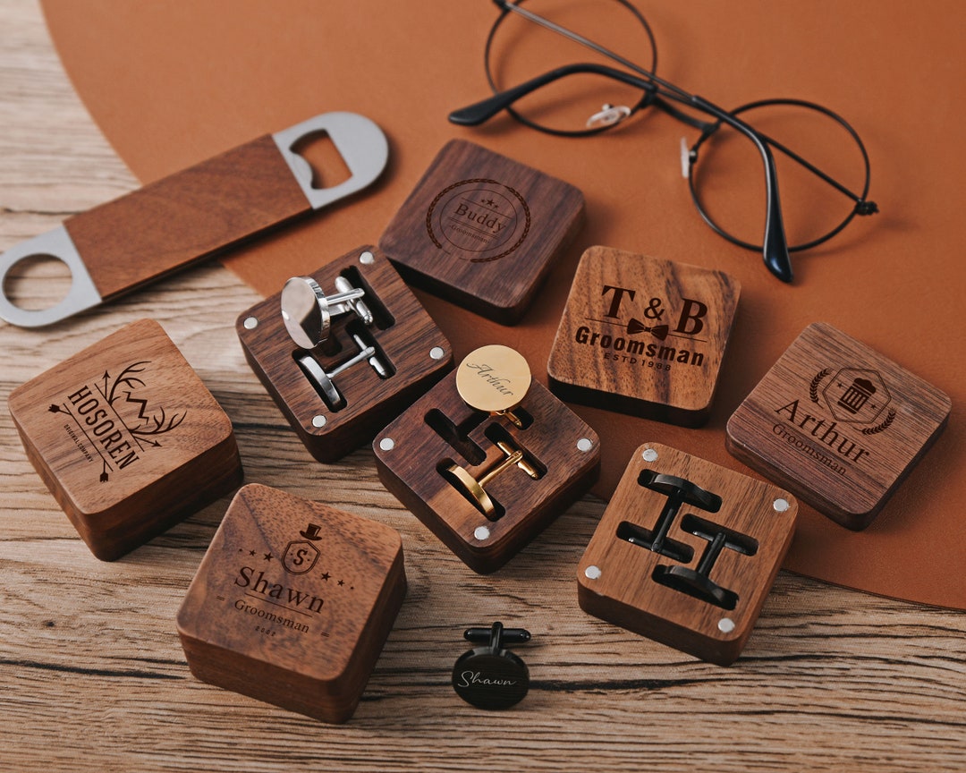 Customizable Groomsman Proposal Cufflinks: Unique Wedding Groomsman ...