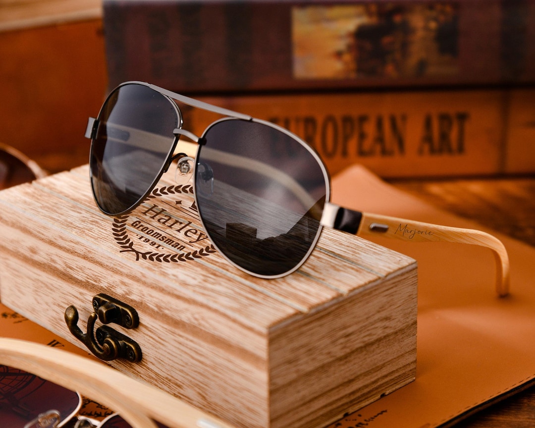 Customized Men’s Sunglasses - Personalized Bachelor Party Treat - Name ...