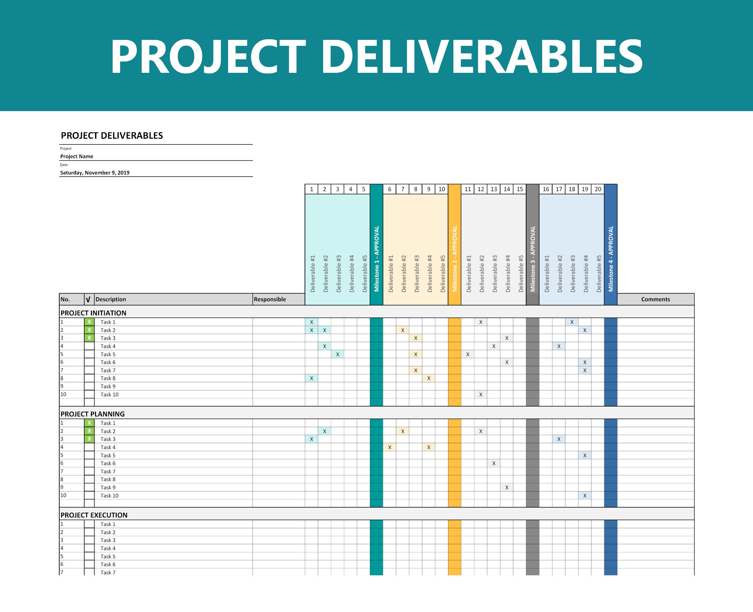 Project Checklist Template Excel