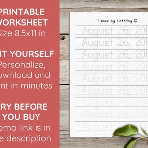 Custom Name Tracing Worksheet, Personalized Handwriting Practice Sheets ...