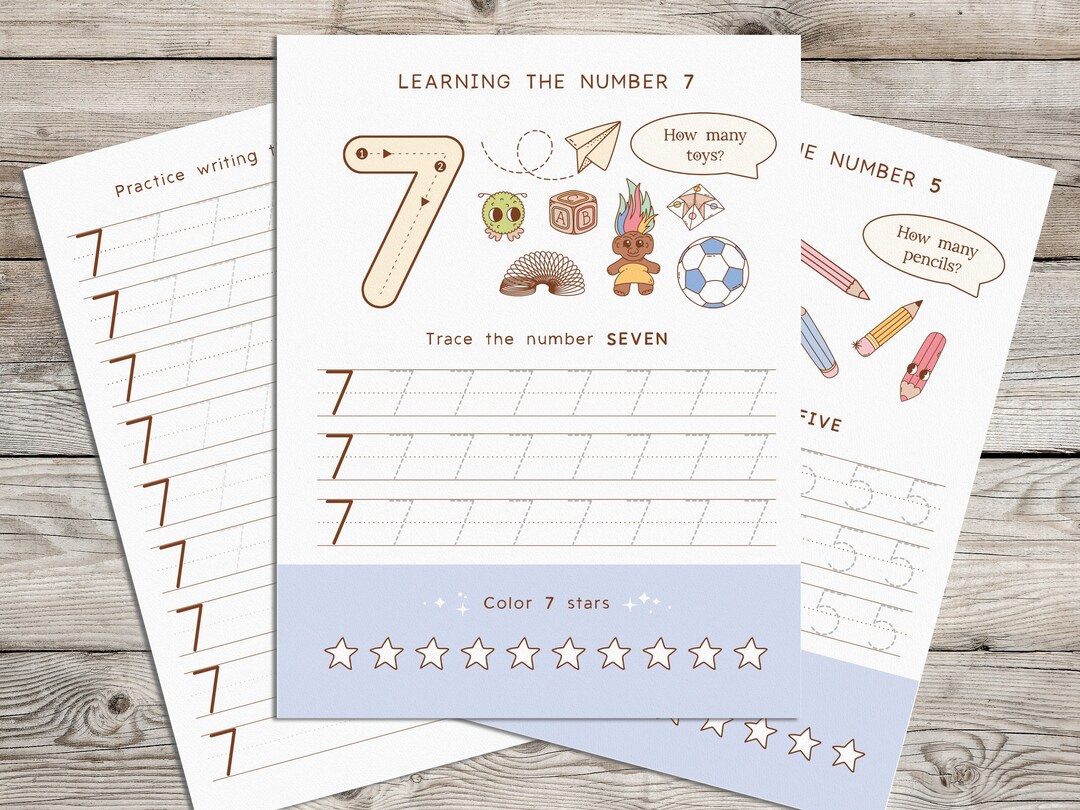 Preschool Number Worksheets, Number Tracing 1-10, Pre-k Math Workbook ...