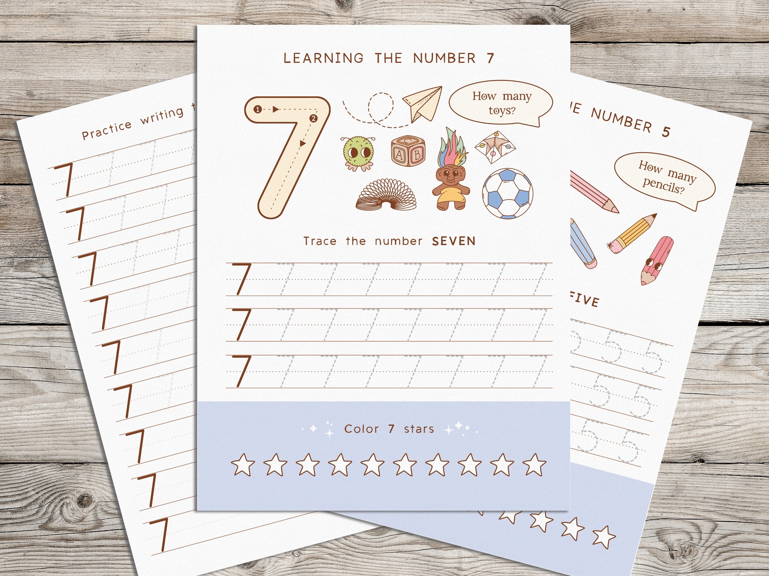 Preschool Number Worksheets, Number Tracing 1-10, Pre-k Math Workbook ...