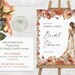 Floral Bridal Shower Welcome Sign, Terracotta Roses Bride-to-be Bridal ...