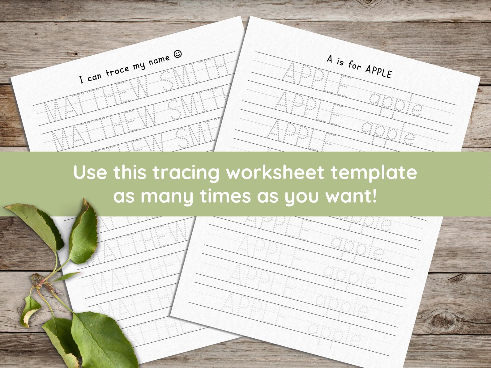 Custom Name Tracing Worksheet, Personalized Handwriting Practice Sheets ...