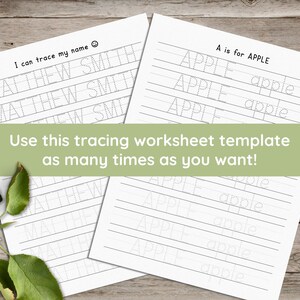 Custom Name Tracing Worksheet, Personalized Handwriting Practice Sheets ...