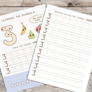 Preschool Number Worksheets, Number Tracing 1-10, Pre-k Math Workbook ...