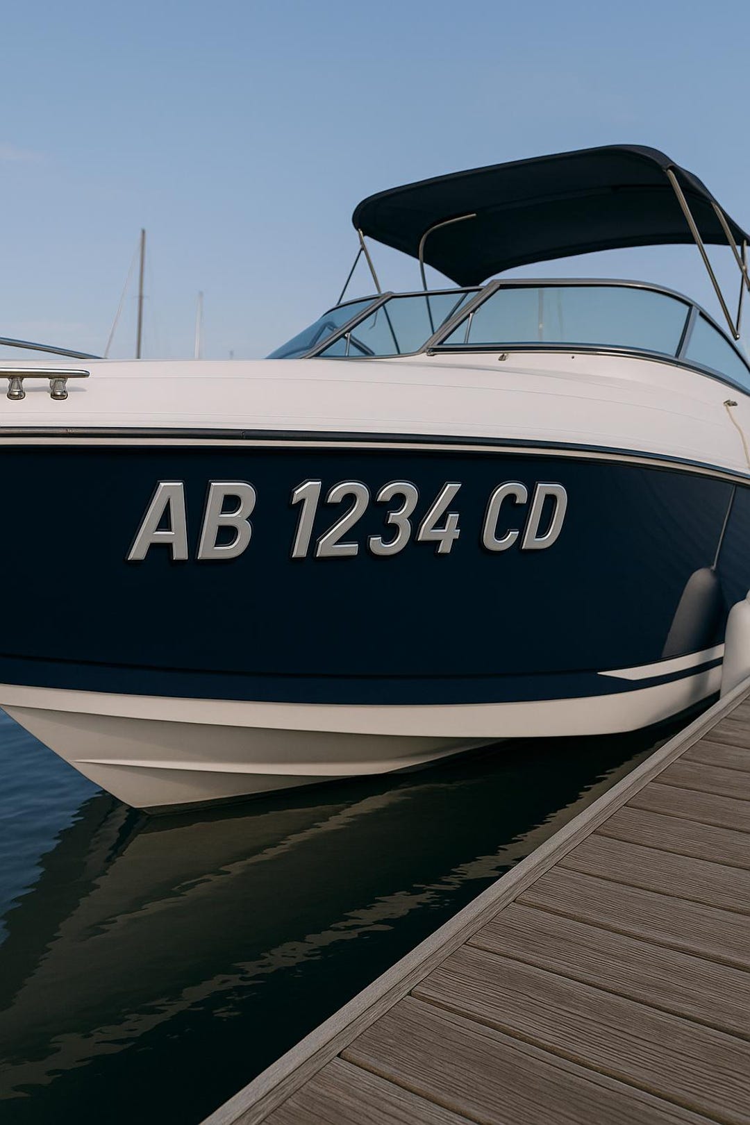 Boat License Plate Stickers 3D Doming – Personalized & Weatherproof ...