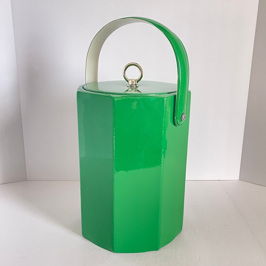 Vintage MCM Kelly Green Ice Bucket, TALL - Etsy