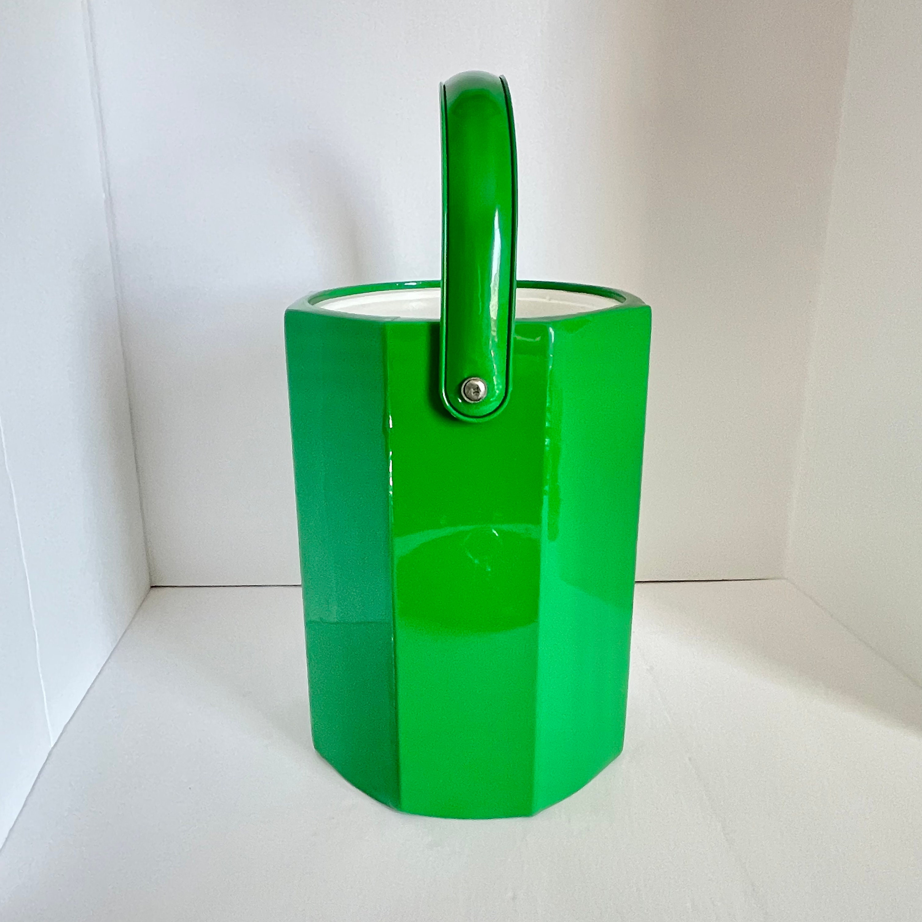 Vintage MCM Kelly Green Ice Bucket, TALL - Etsy