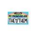 THEY/THEM Name-tag Sticker - Etsy
