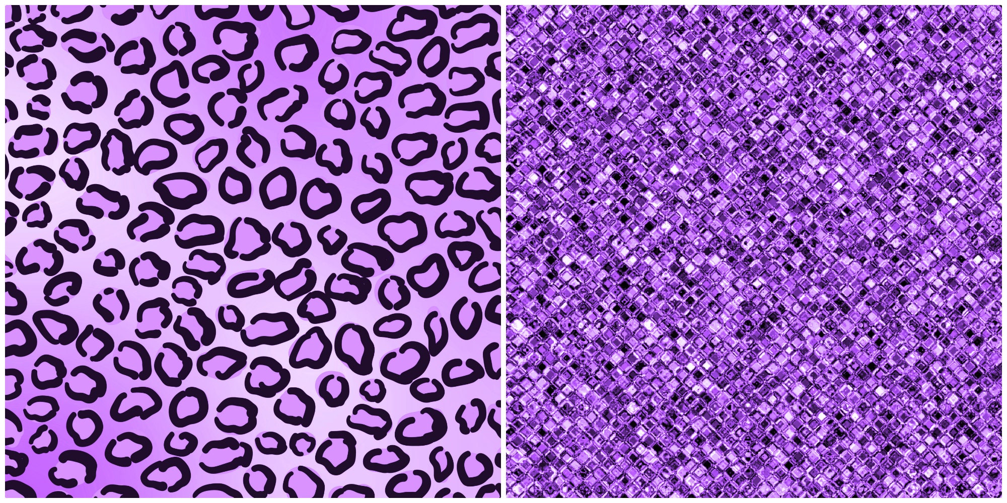 Purple Glitter Digital Paper Digital Instant Download Set of | Etsy