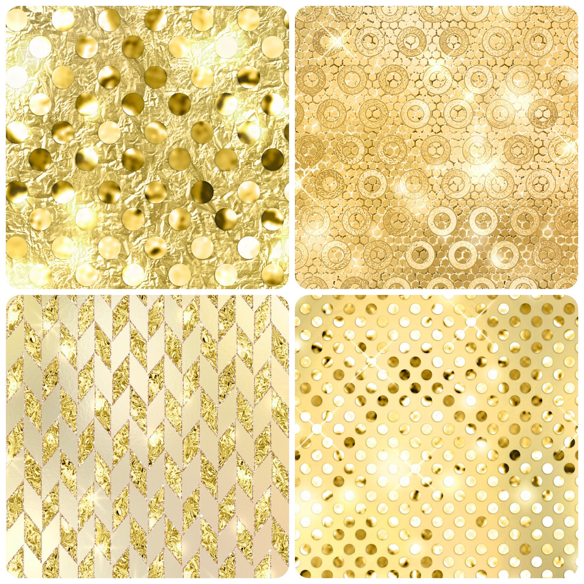 GLITTER DIGITAL PAPER Gold Glitter Shimmer Paper Instant | Etsy