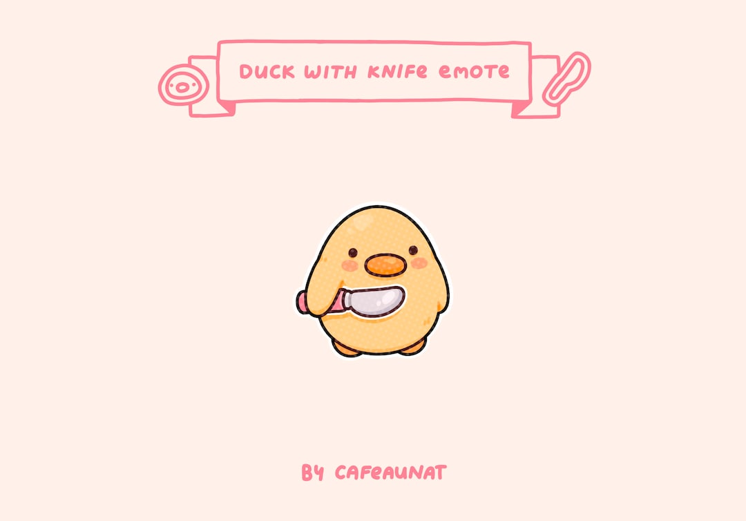 Duck With Knife Emote — Premade for Twitch - Etsy