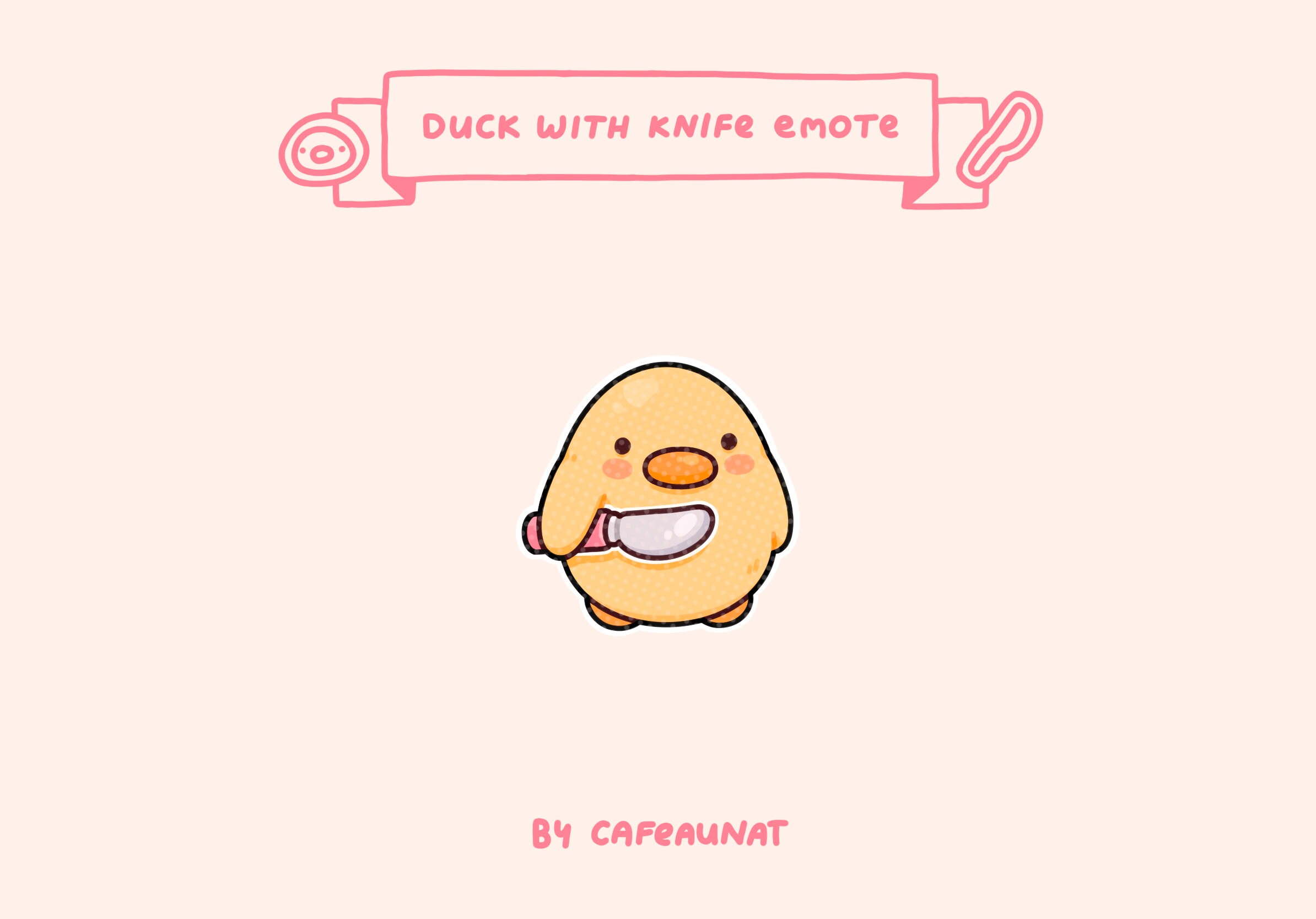 Duck With Knife Emote for Twitch, Discord, Youtube - Etsy