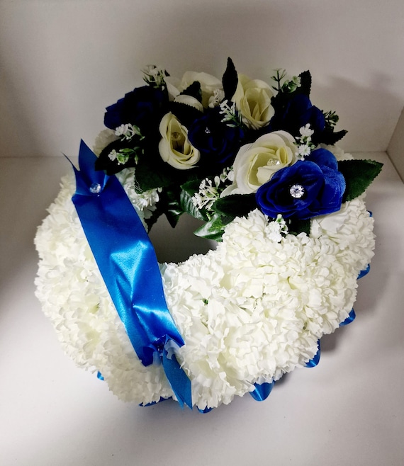 Artificial Silk Funeral Flower Ring Tribute Wreath Arrangement - Etsy