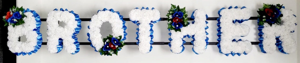 BROTHER Artificial Silk Funeral Tribute Any 7 Letter Name - Etsy