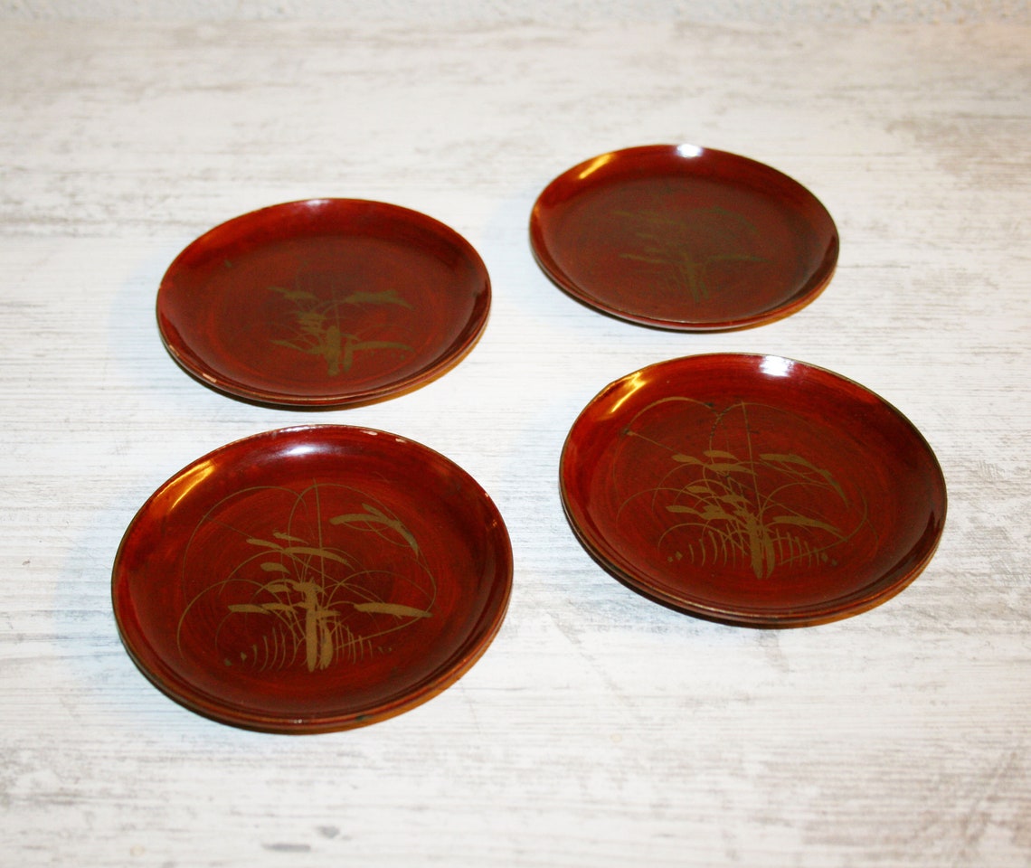 4 Vintage Collectible Coasters Made in Italy - Retro Design - Kitchen ...