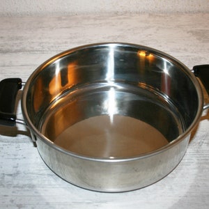 SUPER Inox Round Pot With Lid / Stainless Pan / Bake Ware / Kitchen Top ...