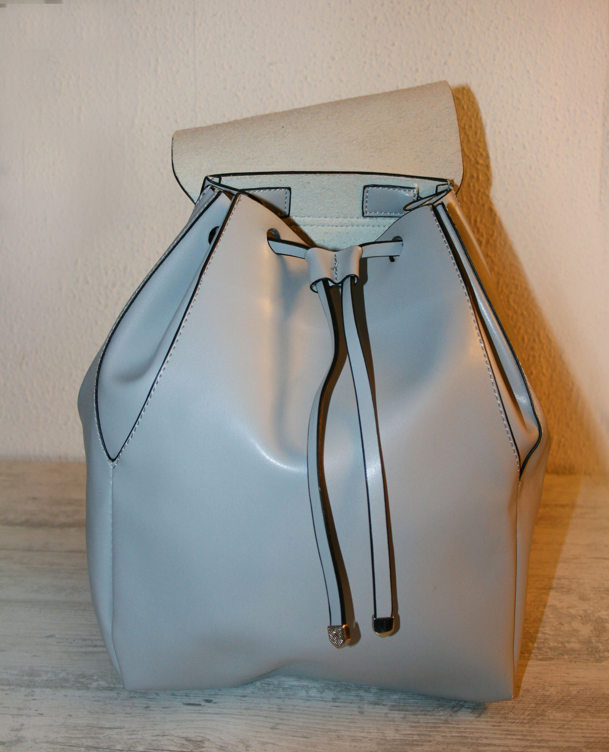 LEATHER Backpack BAG, Gray Color, Every Day Bag, Gift for Her, Luxury ...