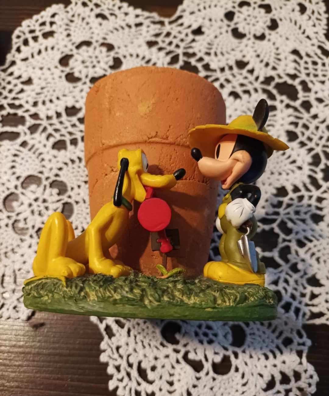 Vintage Mickey Mouse Terracotta Vase - Pencil Holder - Brush Holders ...