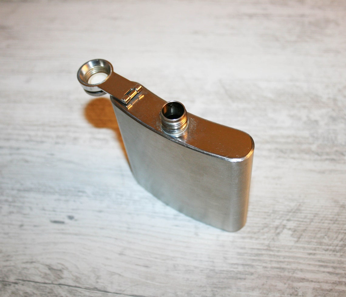 Vintage Stainless Steel 6 Ounce Flask drinking Flask Gift for Him Gift ...