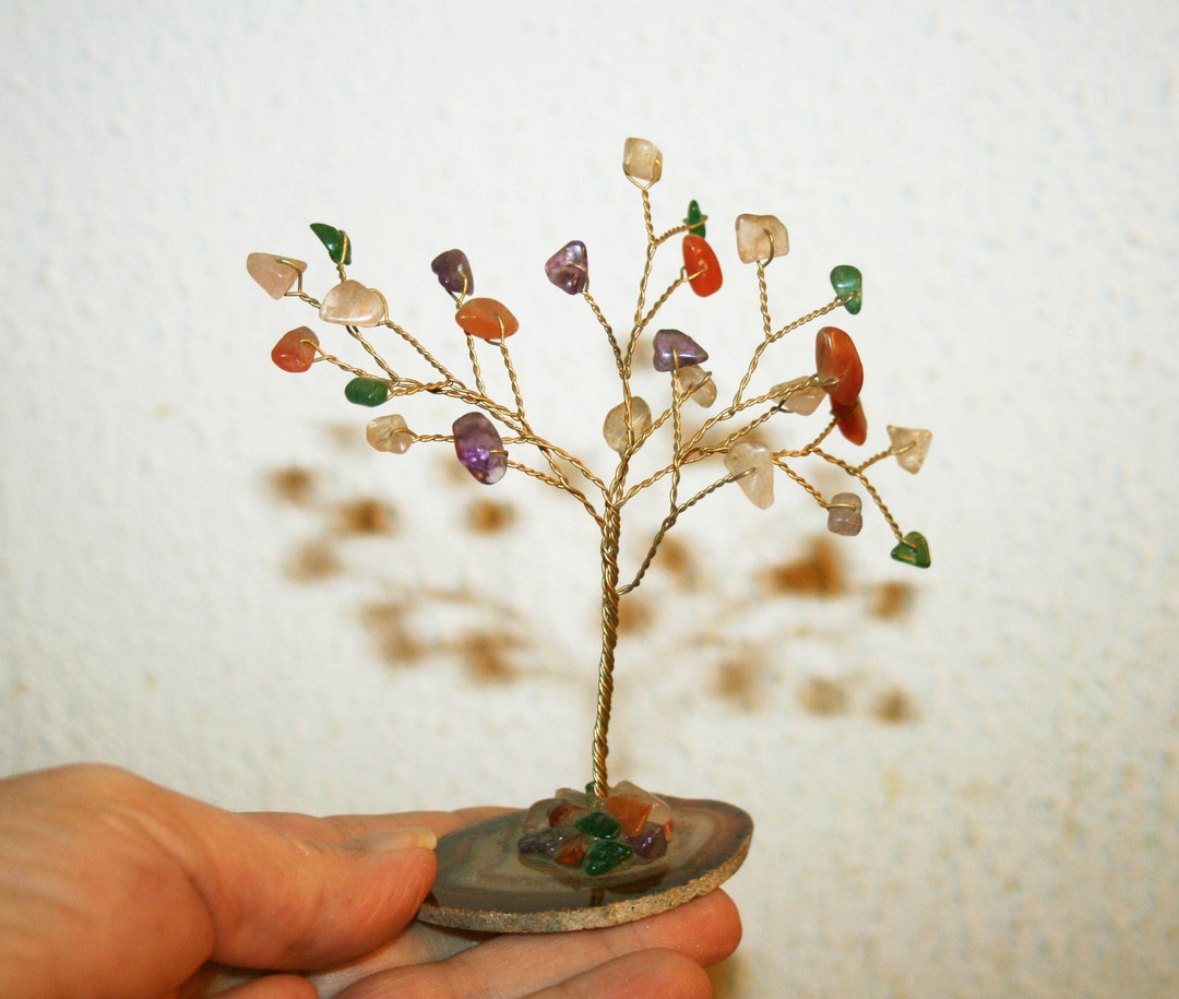 Mini Crystal Tree of Life / Wire Wrapped Tree / Chakra Tree / Mixed ...