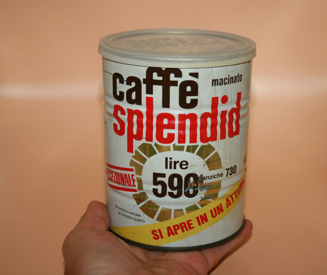 Coffee Advertising Tin Box -ITALIAN 70s, Vintage 70s Caffè Splendid ...