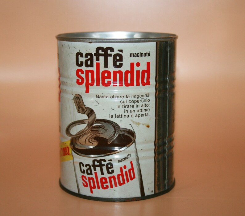 Coffee Advertising Tin Box -ITALIAN 70s, Vintage 70s Caffè Splendid ...