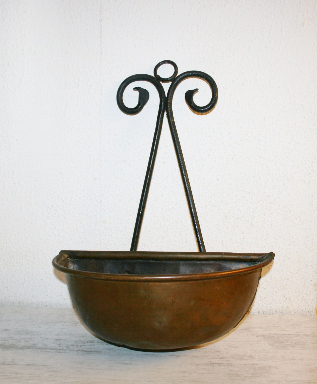 Copper Wall Planter, Copper Flowerpot, Wall Pot Holder to Hang ...