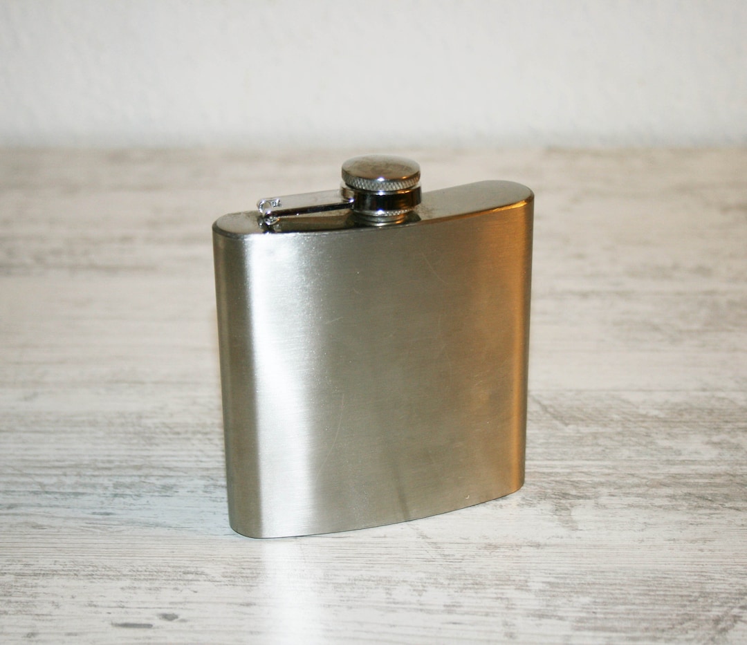 Vintage Stainless Steel 6 Ounce Flask drinking Flask Gift for Him Gift ...