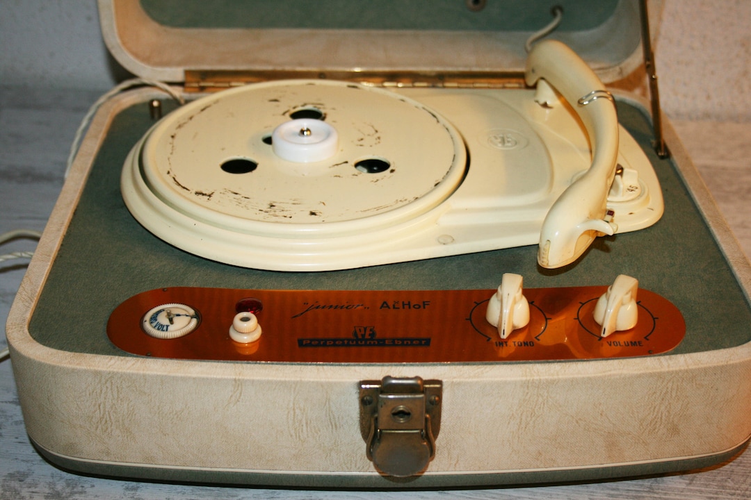 Vintage "turntable" Phono Case From the 60s - Perpetuum-ebner- ALHOF "junior" Model - Etsy