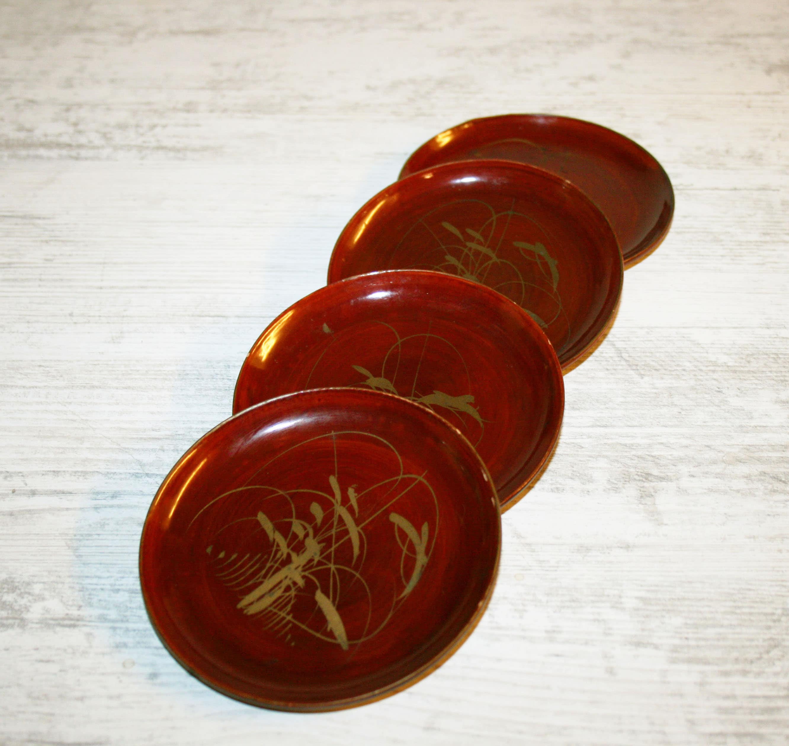 4 Vintage Collectible Coasters Made in Italy - Retro Design - Kitchen ...