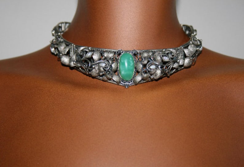 Vintage 80s Necklace / Necklace Jewelry/silver Jewelry/ Woman - Etsy