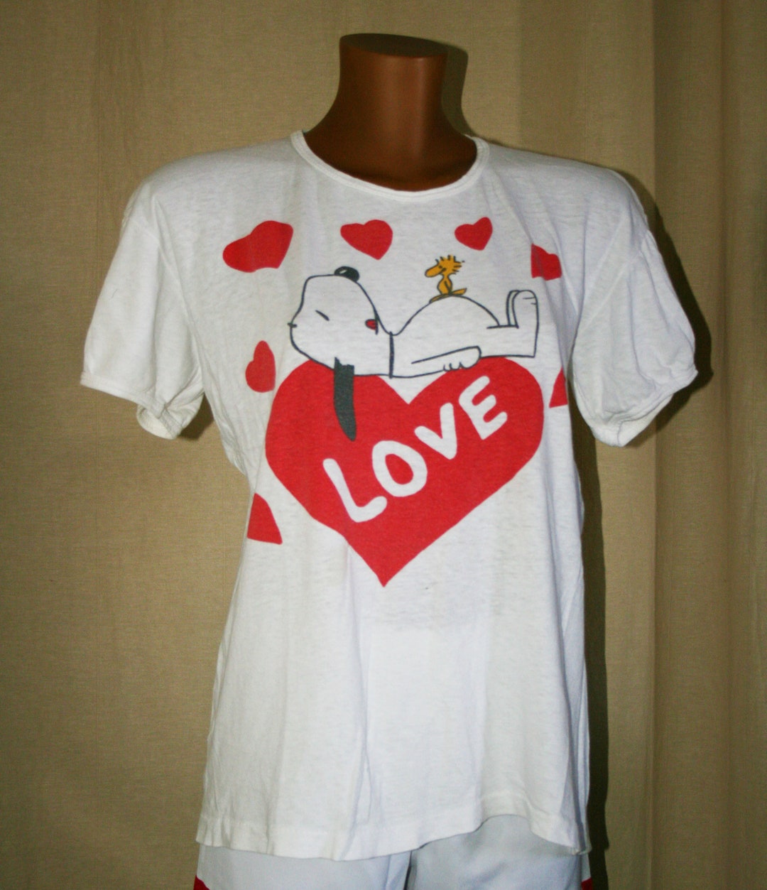 PEANUTS SNOOPY Italy State- T-shirt/ Vintage 80s /womens Vintage/made ...