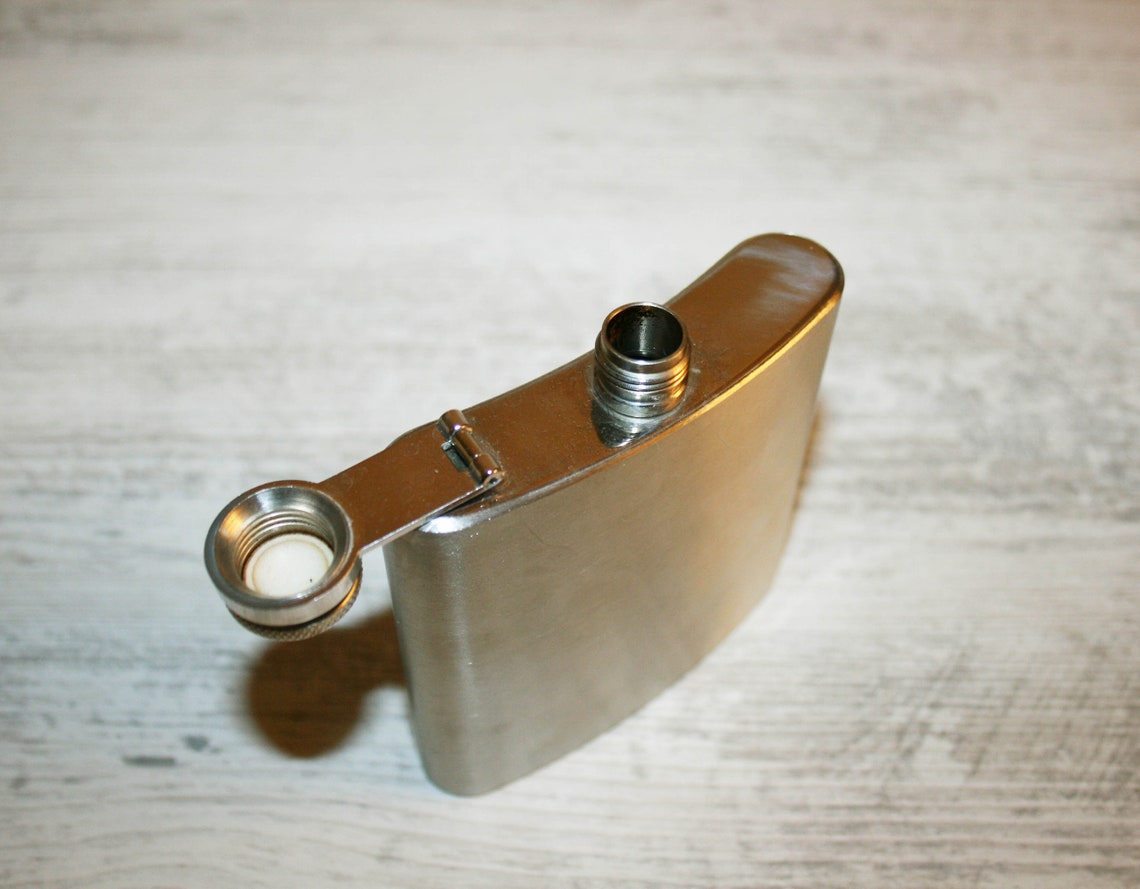 Vintage Stainless Steel 6 Ounce Flask drinking Flask Gift for Him Gift ...