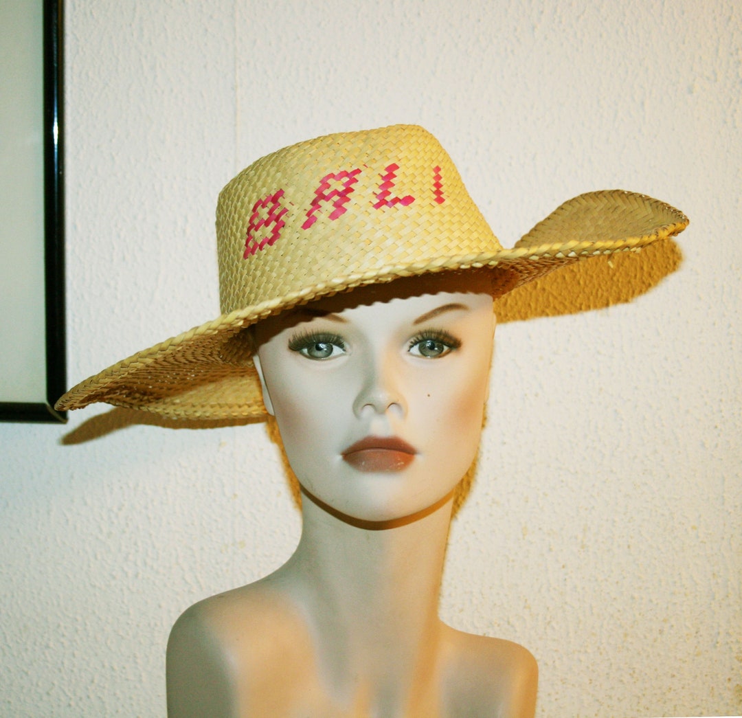 Straw Hat - Bali Indonesia -trendy Hats- Unisex Hats - Gift for Him ...